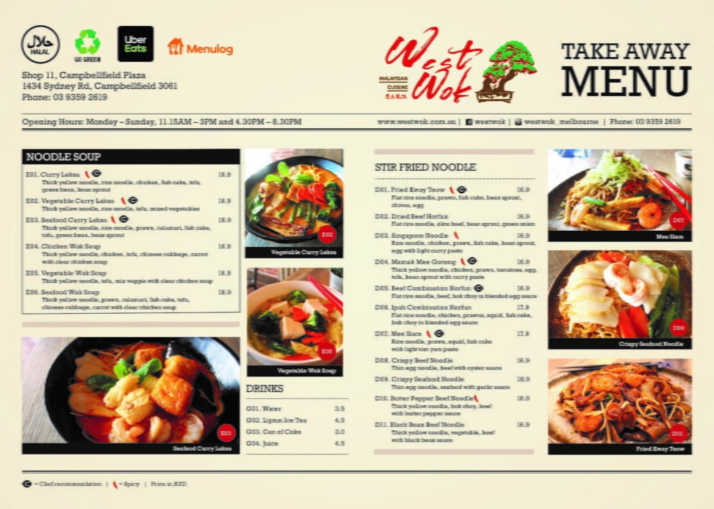 Menu – Westwok